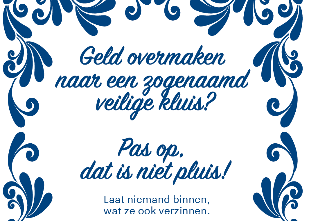 Stickeractie als geheugensteuntje tegen oplichting - Vitaalin046.nl